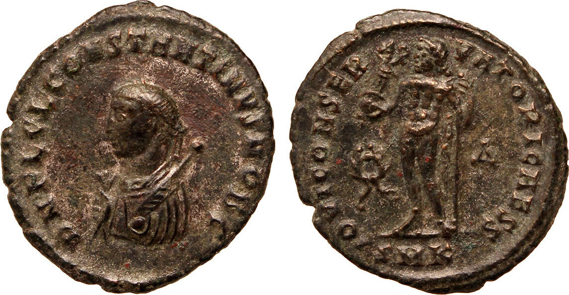 Roman Empire AE follis 317-337 Constantine II. as Caesar, Jupiter ...