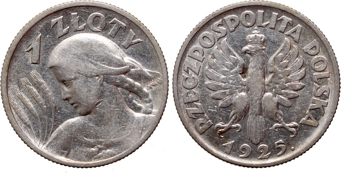 Poland 1 zloty 1925 dot after date | MA-Shops