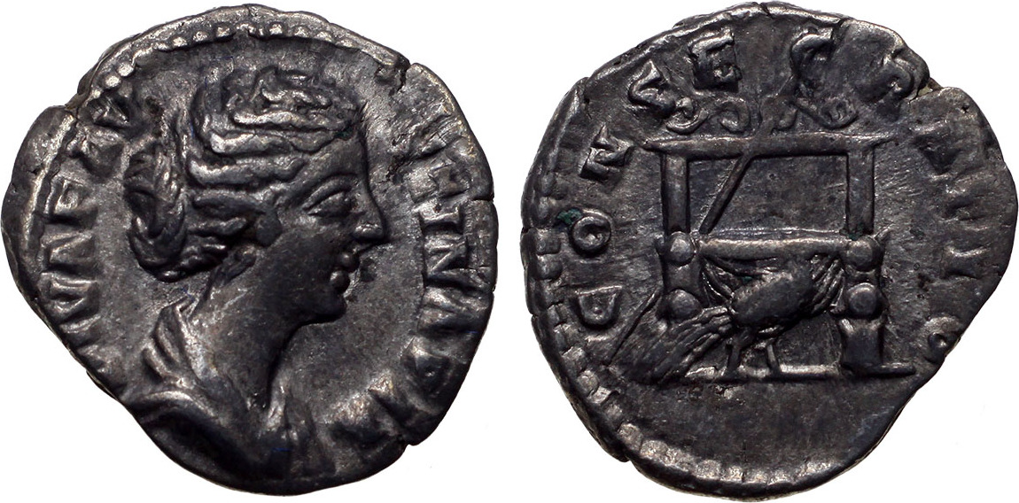 Roman Empire denar 175-176 Diva Faustina Junior, CONSECRATIO VF+ | MA-Shops