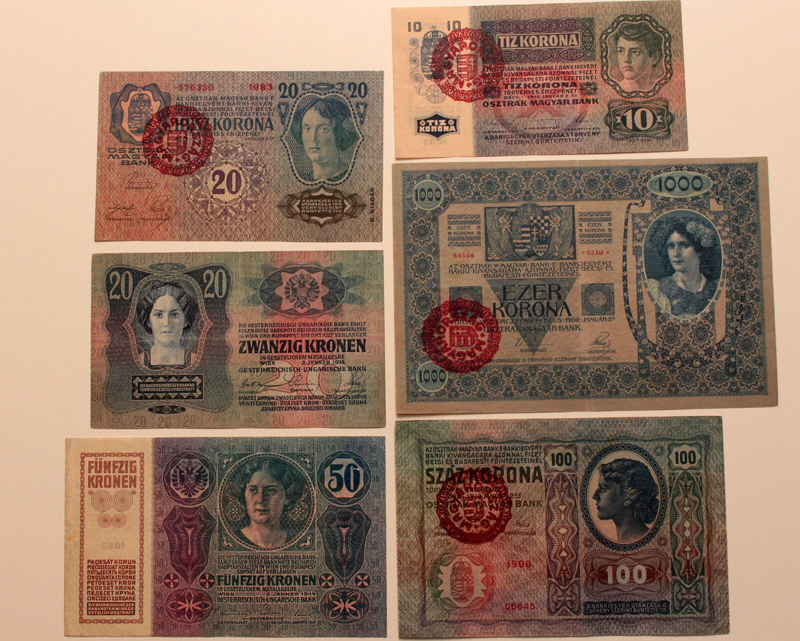 Austria-Österreich 10,20,50,100 kronen variate SOLD AS SEEN, NO RETURNS ...