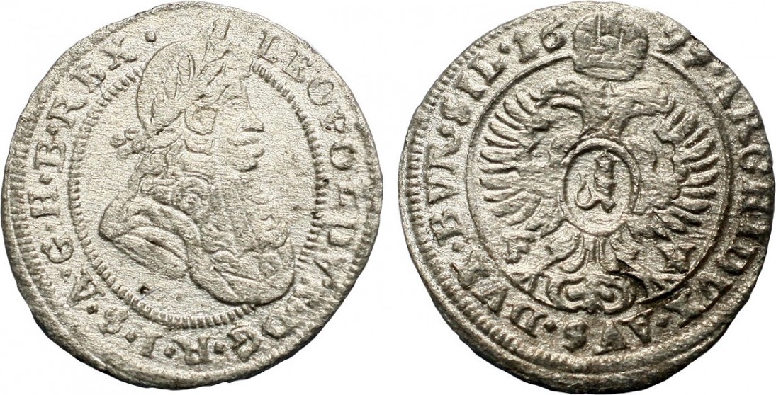 Austria 1 kreuzer 1699 Leopold I., F-N Oppeln VF | MA-Shops