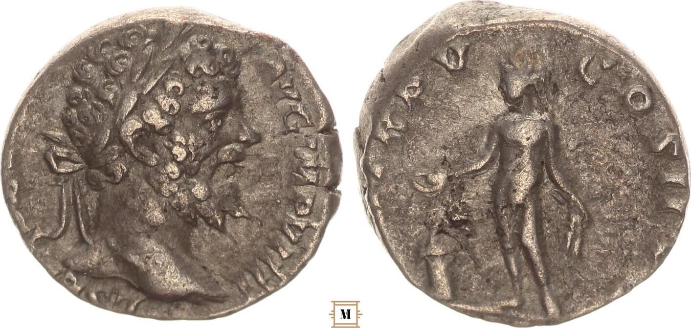 Roman Empire AR denarius 193-211 Septimius Severus, Genius / Bonus ...