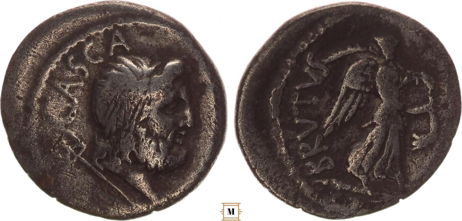 Roman Republic AR denarius 42 BC Brutus, P. Servilius Casca Longus ...