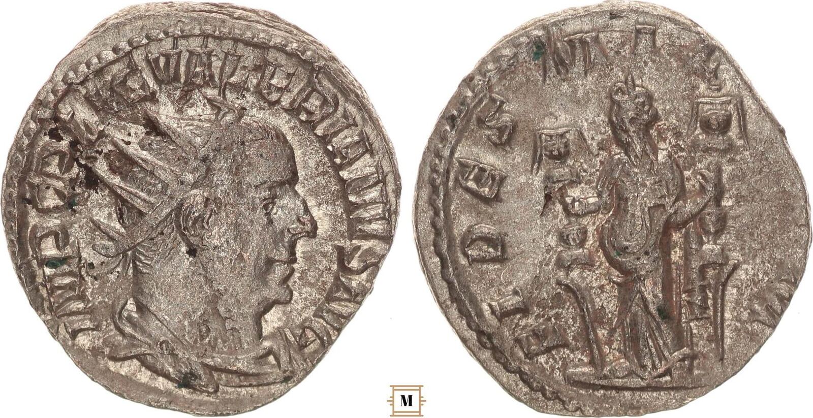 Roman Empire Antoninianus 253-260 Valerian I., FIDES MILITVM, Fides ...