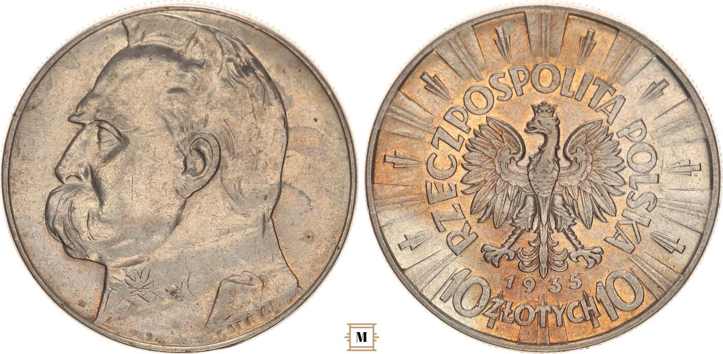 Poland 10 zlotych 1935 Pilsudski XF | MA-Shops