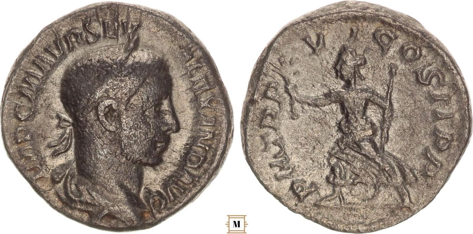 Roman Empire AR denarius 222-235 Severus Alexander, Pax advancing left ...