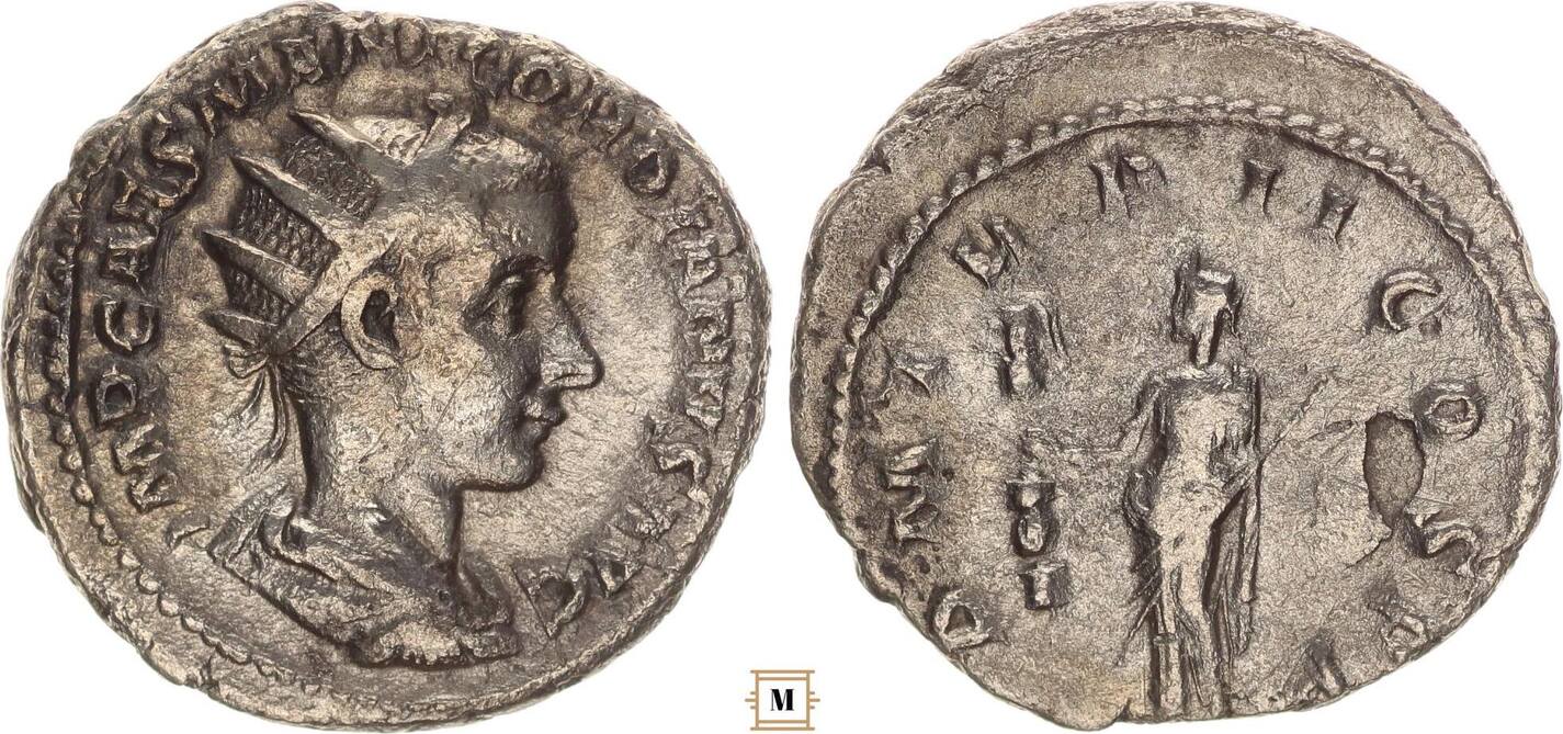 Roman Empire AR Antoninianus 238-244 Gordian III., Fides holding ...