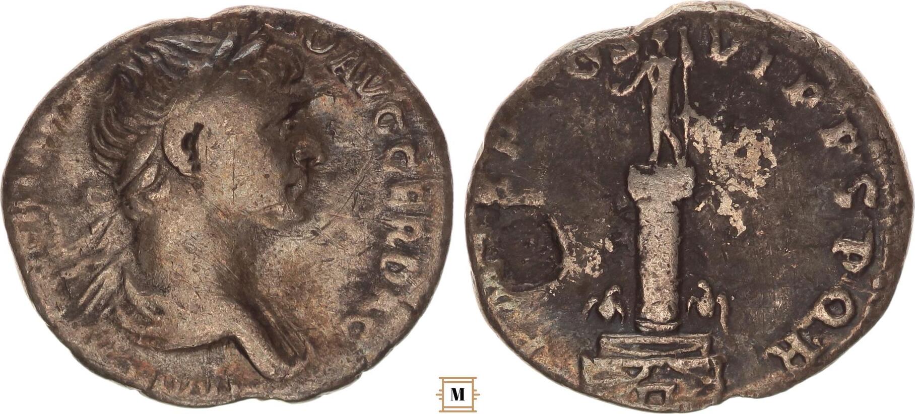 Roman Empire AR denarius 98-117 Trajan, Trajan's column | MA-Shops