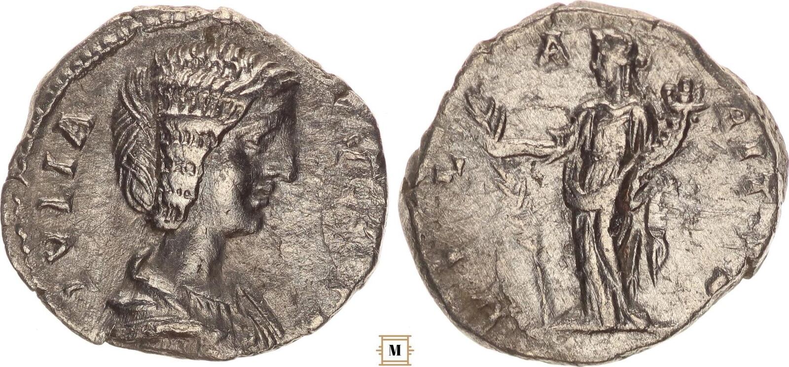 Roman Empire AR denarius 193-217 Julia Domna, Hilaritas standing | MA-Shops
