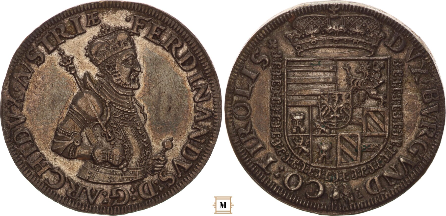 RDR taler o.J. Erzherzog Ferdinand II., Tirol, Ohne band, R! VF | MA-Shops