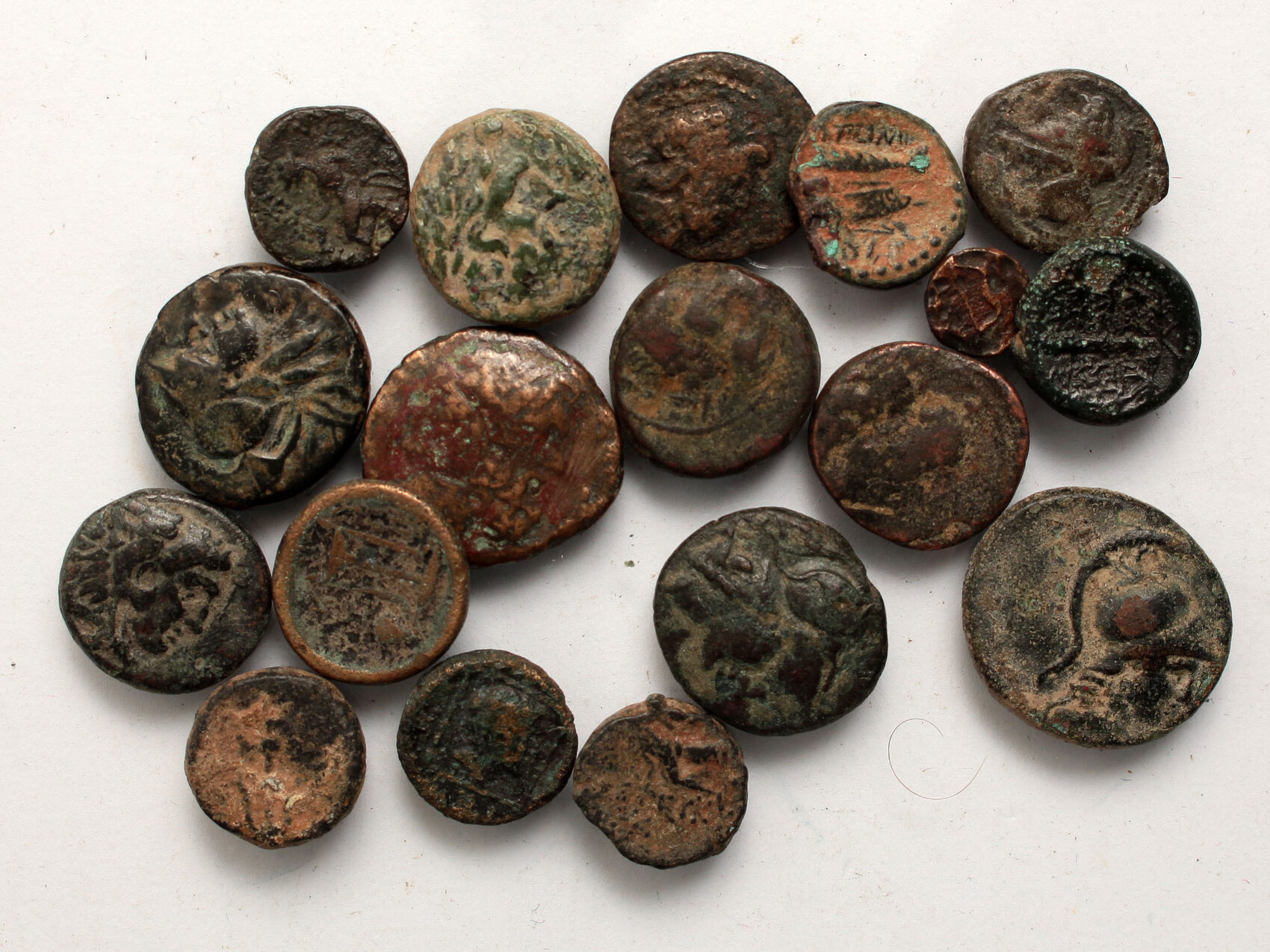 Ancient Greece AE 9 - 23 mm variate 18 pcs lot of Greek coins | MA-Shops