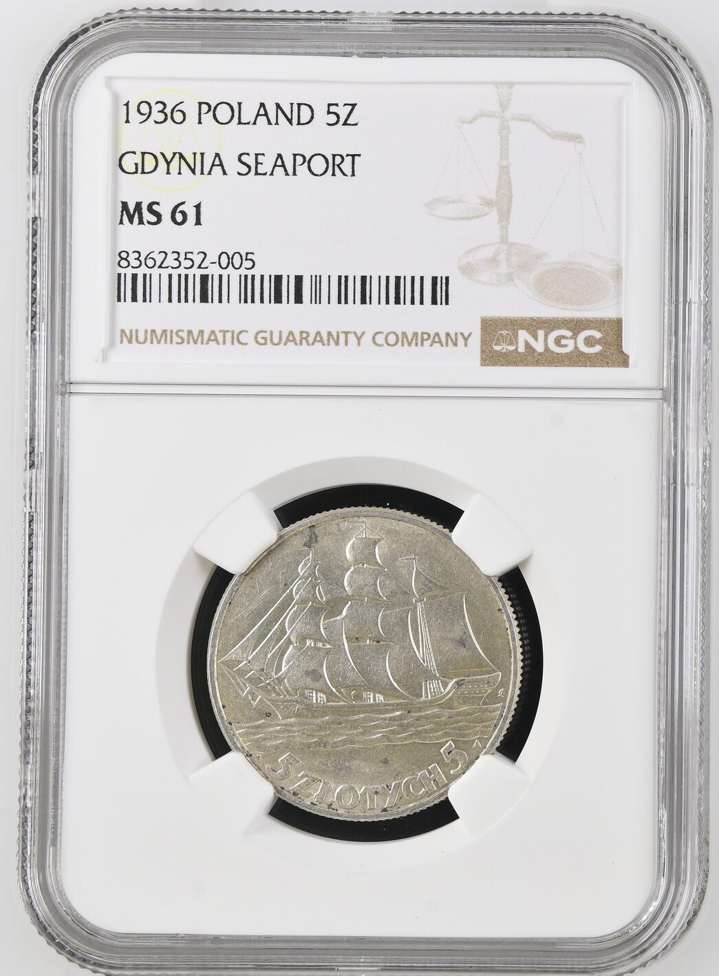 POLAND 5Z 1936 NGC MS 61 | MA-Shops