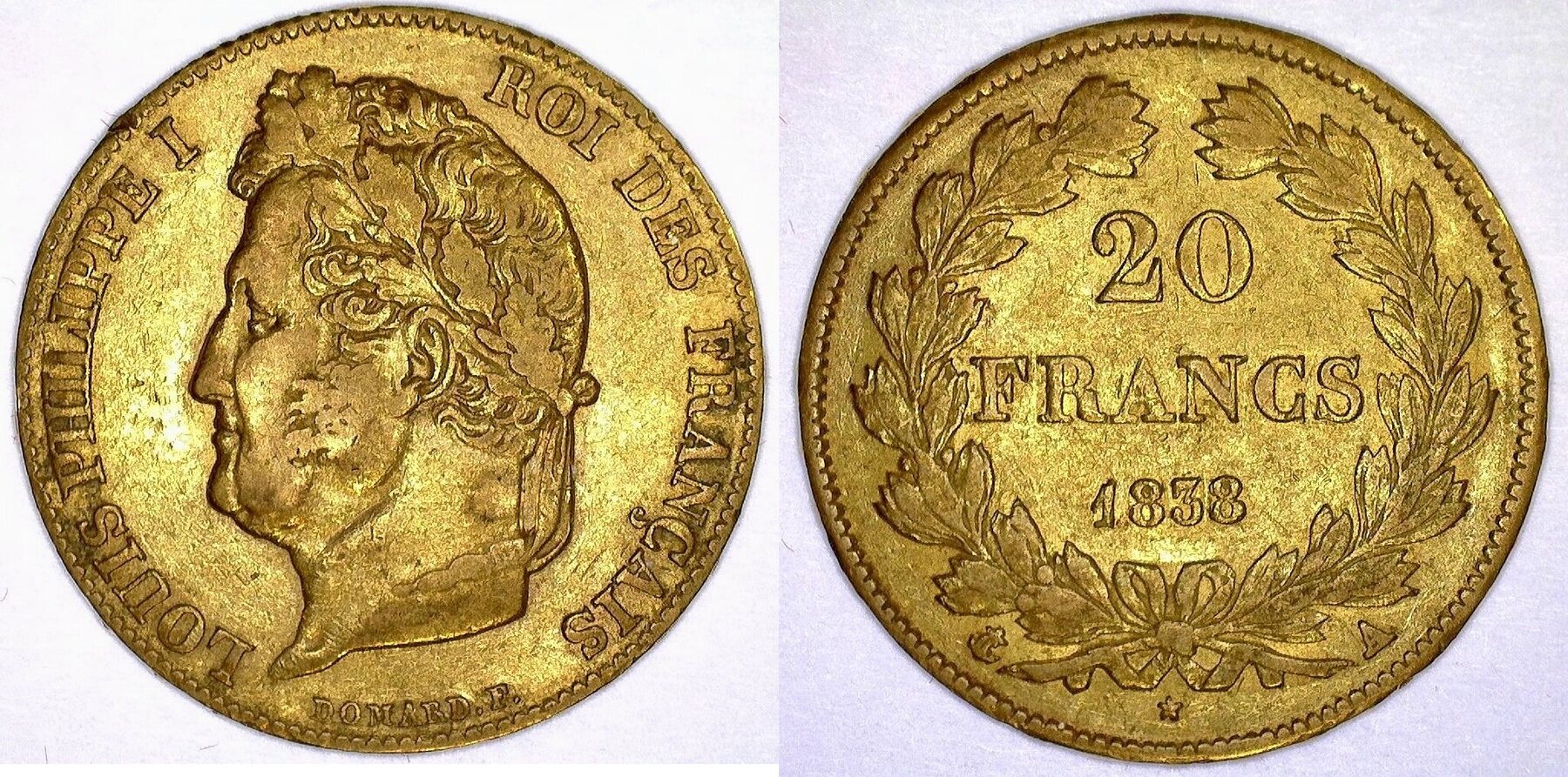 Frankreich 20 Francs 1838A Louis Philippe I. F- | MA-Shops