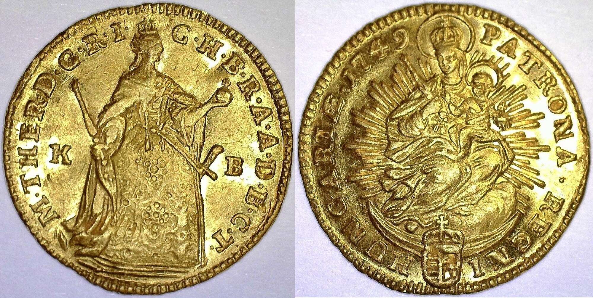 Ungarn Dukat 1749 KB Maria Theresia (1740-1780) VF | MA-Shops