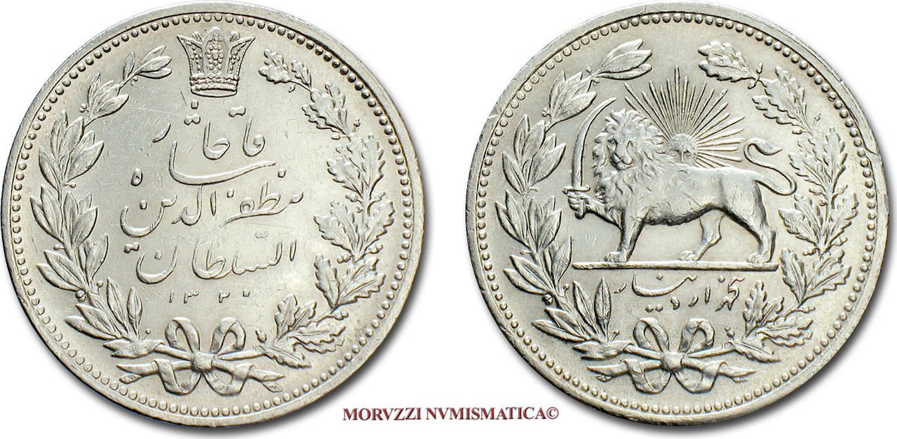 Iran 5000 DINARS 1902 - AH 1320 MUZAFFAR AL-DIN SHAH good EF | MA-Shops