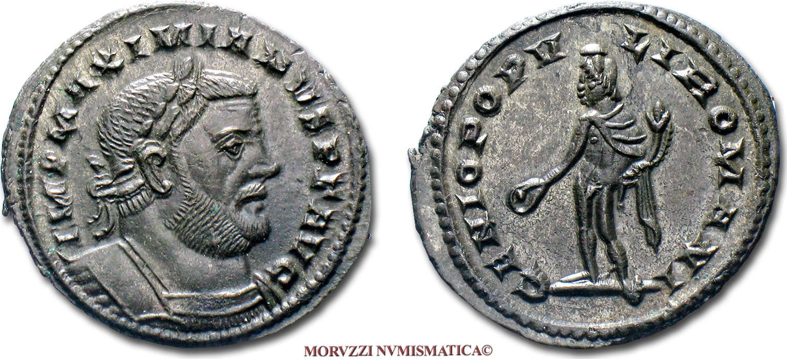 Roman Empire / RÖMISCHE KAISERZEIT FOLLIS 305-307 AD MAXIMIANUS ...