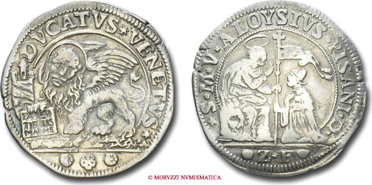 Venice / Venedig SILVER DUCAT / Silber Dukat No date ALVISE PISANI VF ...