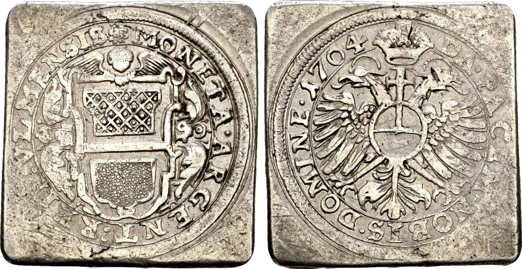 ULM, STADT Klippe zu 1 Gulden 1704 Leichte Prägeschwäche, VF | MA-Shops