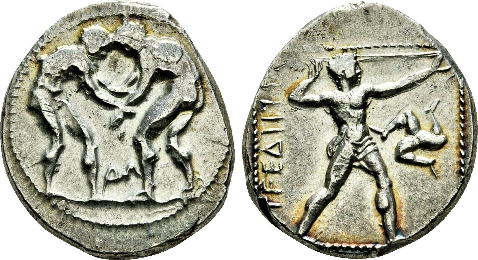 GRIECHEN PAMPHYLIE ASPENDOS Stater 426-455 n.Chr., Ravenna Leichte ...