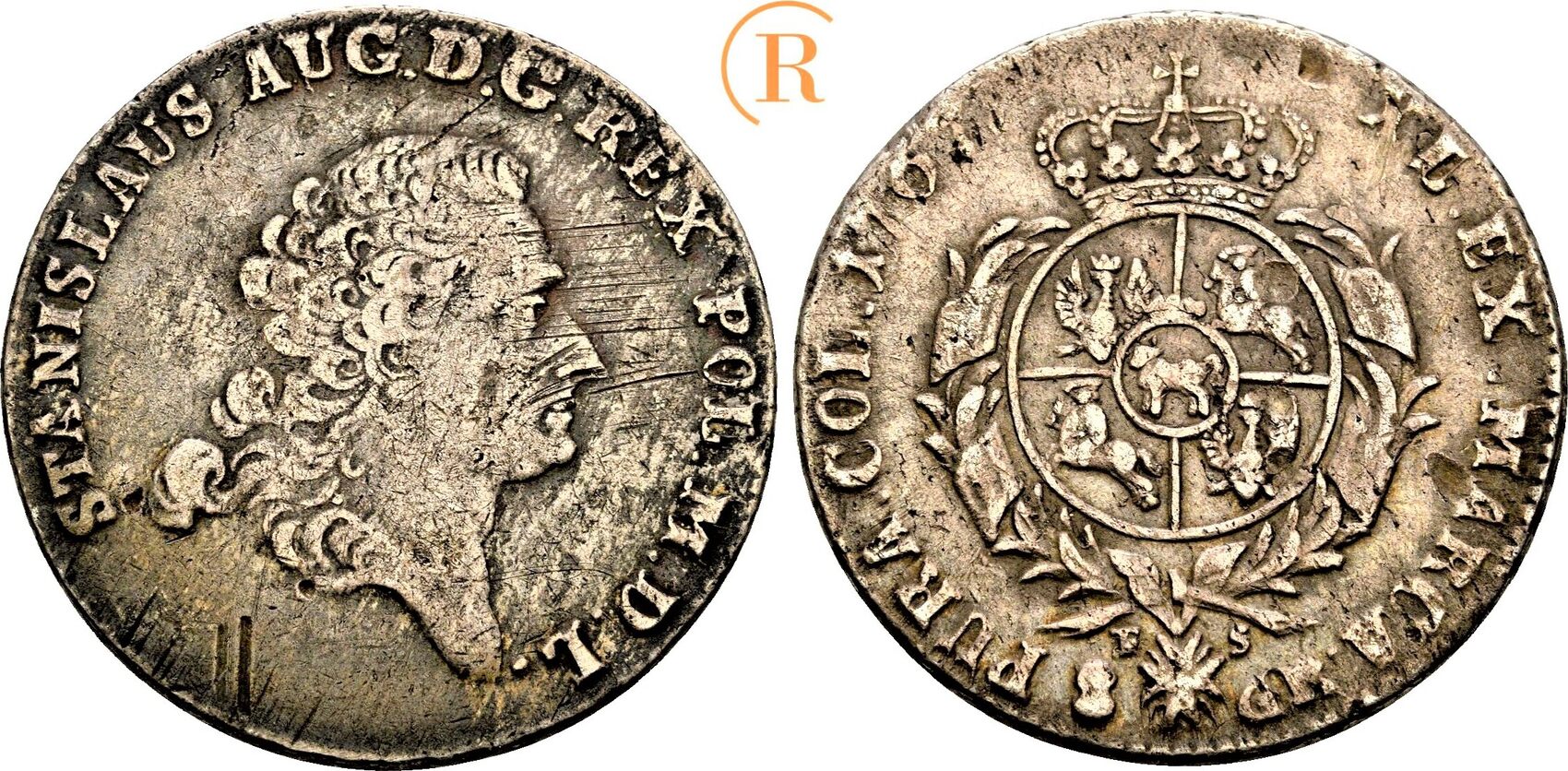 POLEN Stanislaus August, 1764-1795 8 Groszy 1767 FS, Warschau Justiert ...