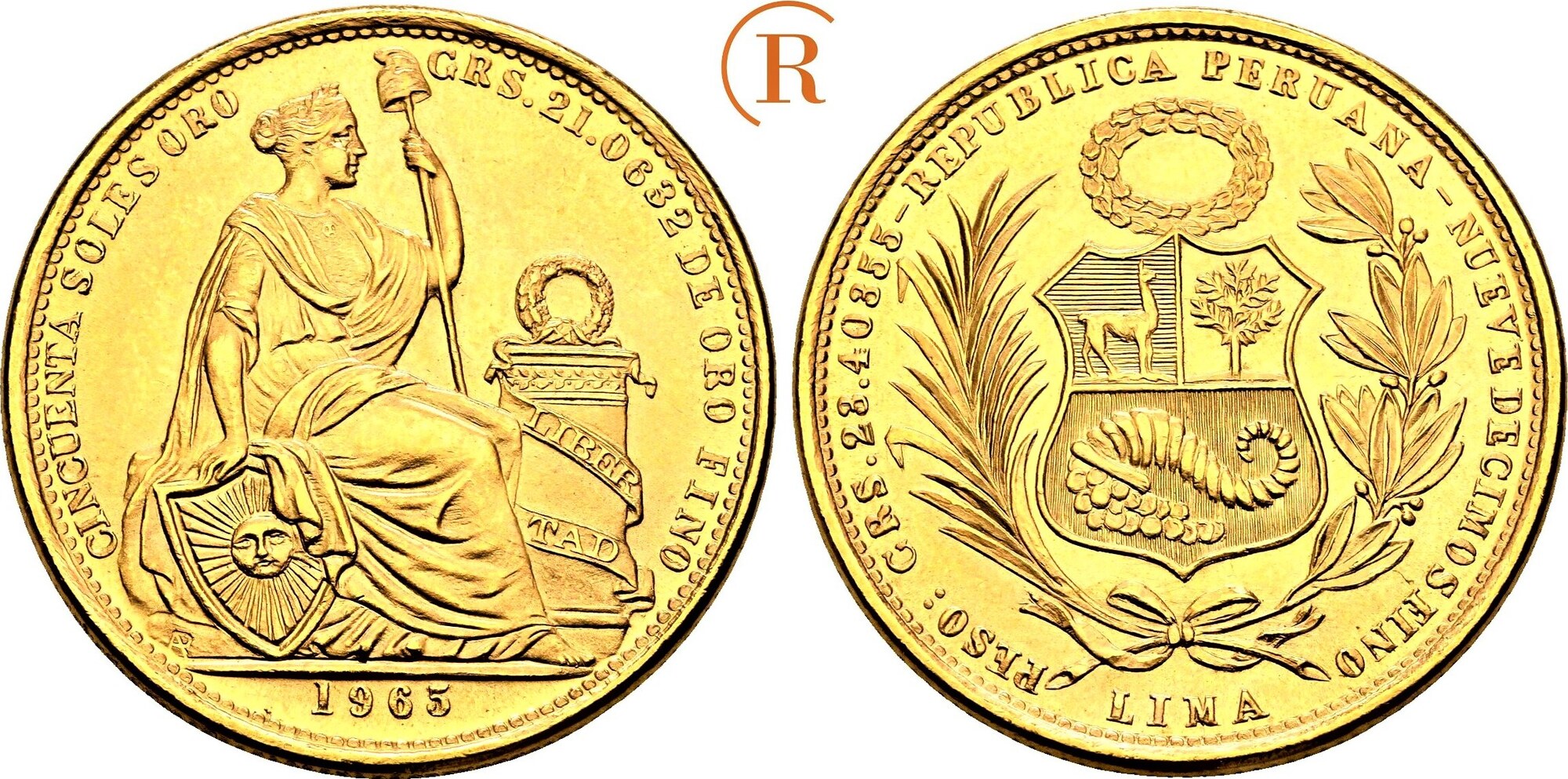 PERU REPUBLIK Seit 1822 50 Soles 1965, Lima Gold. BU | MA-Shops