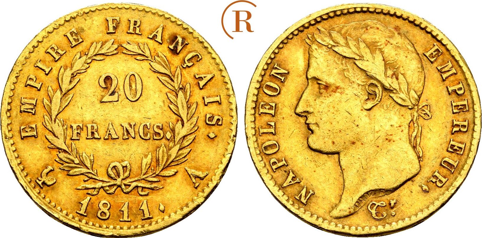 FRANKREICH Napoleon I., 1804-1815 20 Francs 1811 A, Paris Gold. VF+ | MA-Shops