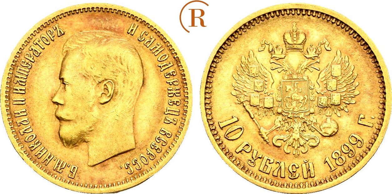RUSSLAND Nikolaus II., 1894-1917 10 Rubel 1899, St. Petersburg Gold. VF ...