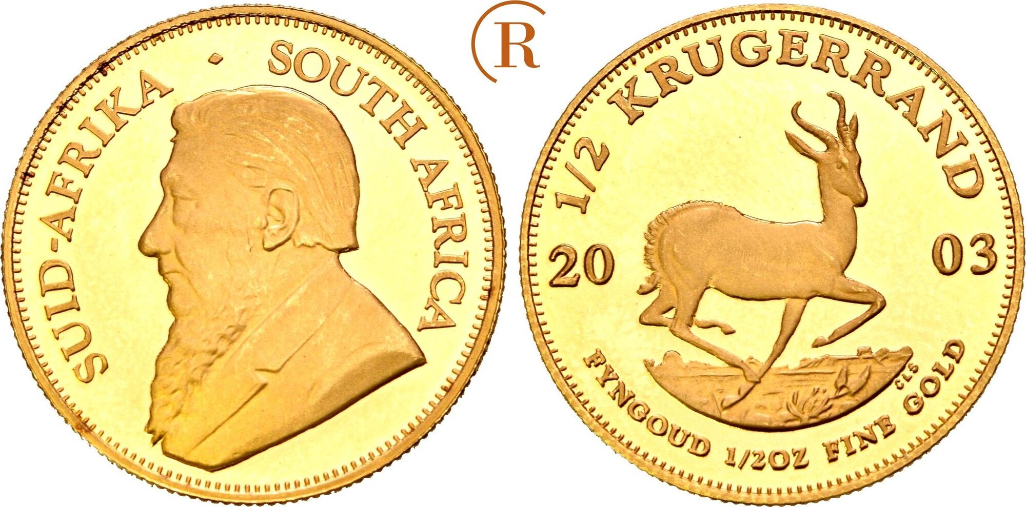 SÜDAFRIKA Republik, seit 1961 1/2 Krügerrand "1/2 Unze Feingold" 2003 ...