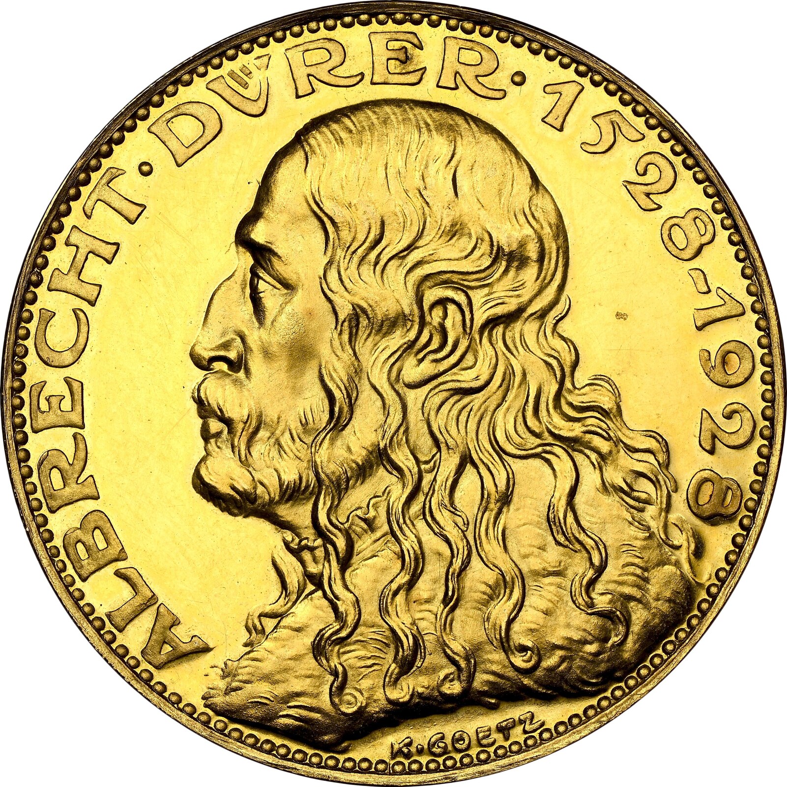 GOETZ, KARL, * 1875 Augsburg, † 1950, München Goldmedaille 1928 Gold ...