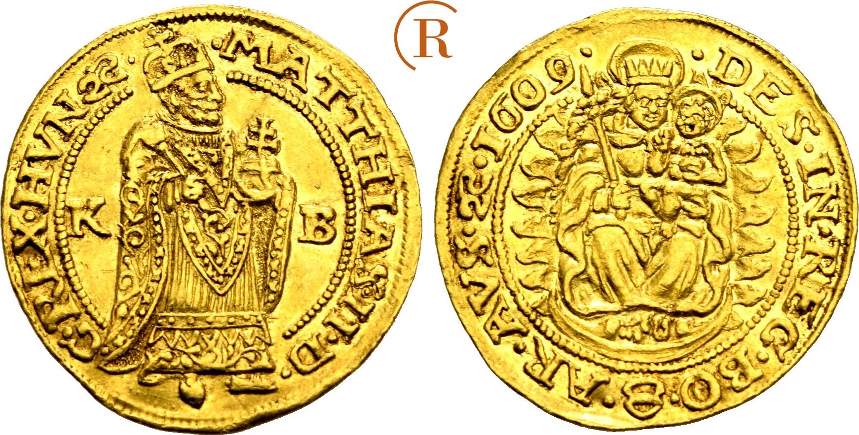 RÖMISCH DEUTSCHES REICH Matthias, 1608-1619 Dukat 1609 KB, Kremnitz ...