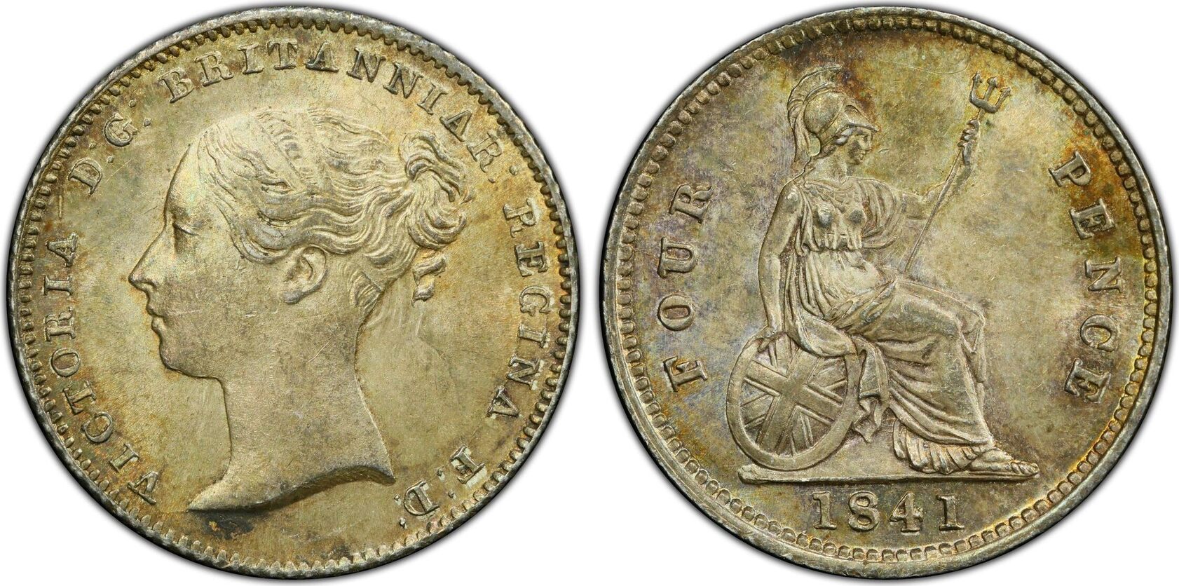 GROSSBRITANNIEN Victoria, 1837-1901. 4 Pence 1841, London MS64 | MA-Shops