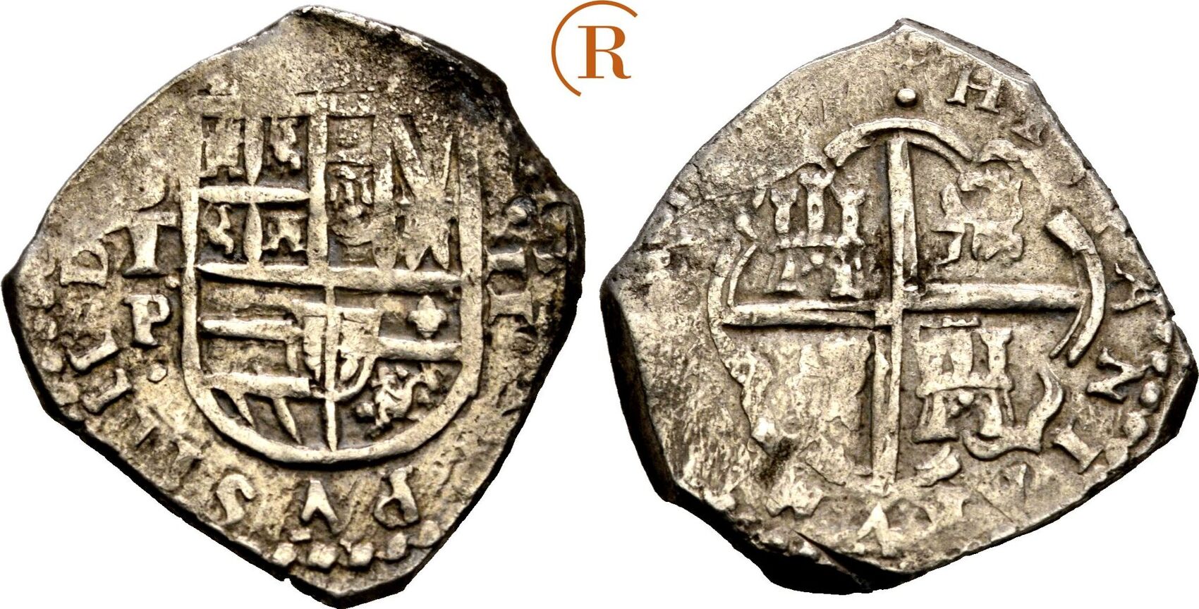 SPANIEN Philipp IV., 1621-1665 Cob- 2 Reales Jahr nicht lesbar, Mzst. VF | MA-Shops