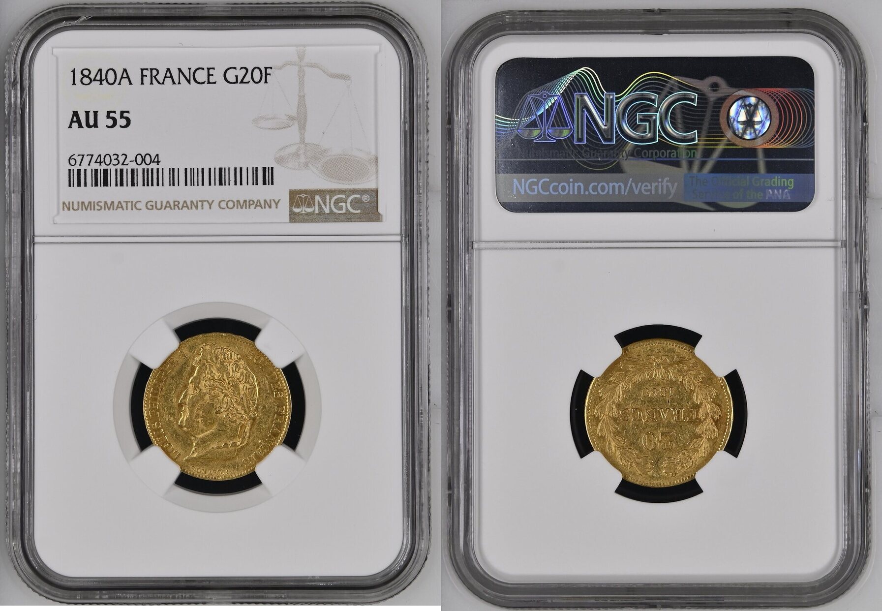 FRANCE G20F 1840A NGC AU 55 | MA-Shops