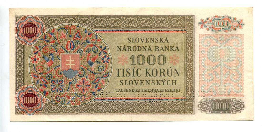 Slowakei, 1000 Korun/Kronen, 1940, EF | MA-Shops
