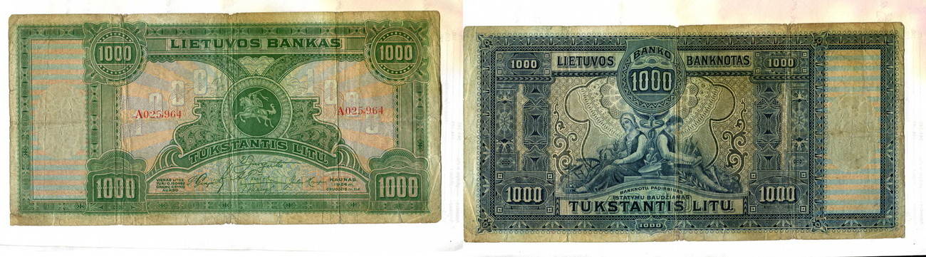 Litauen, 1000 Litu, 1924, IV, | MA-Shops