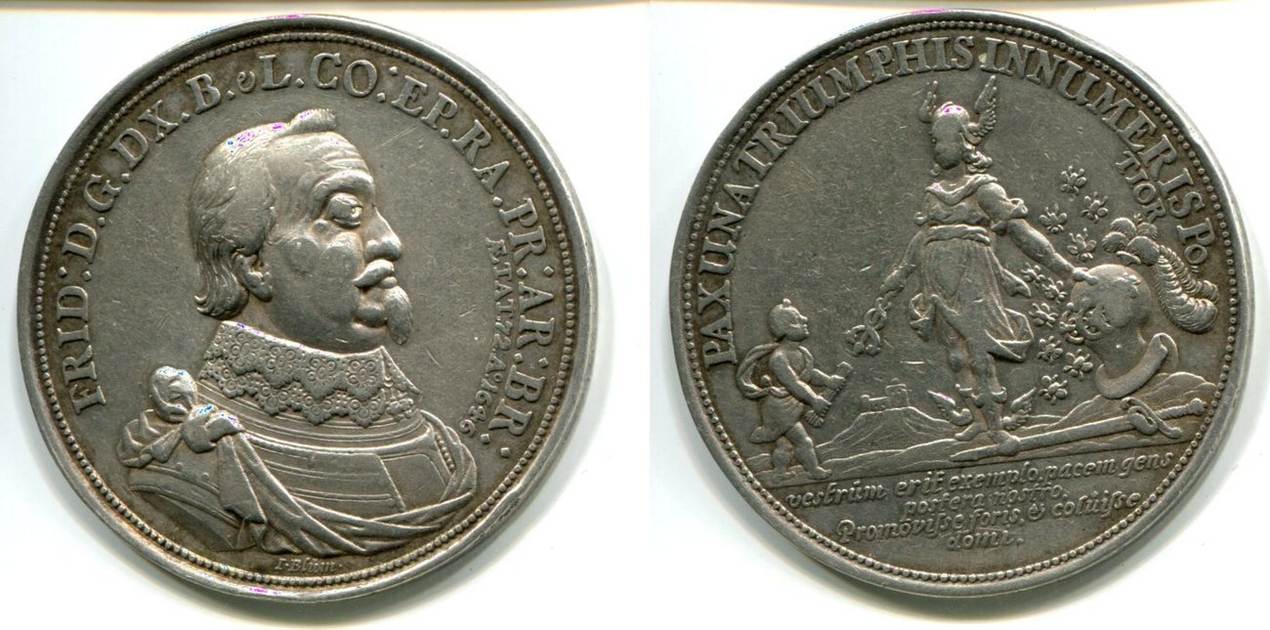 Braunschweig-Lüneburg-Celle, Ag.Medaille, 1646, Friedrich von Celle 1636-1648, VF | MA-Shops