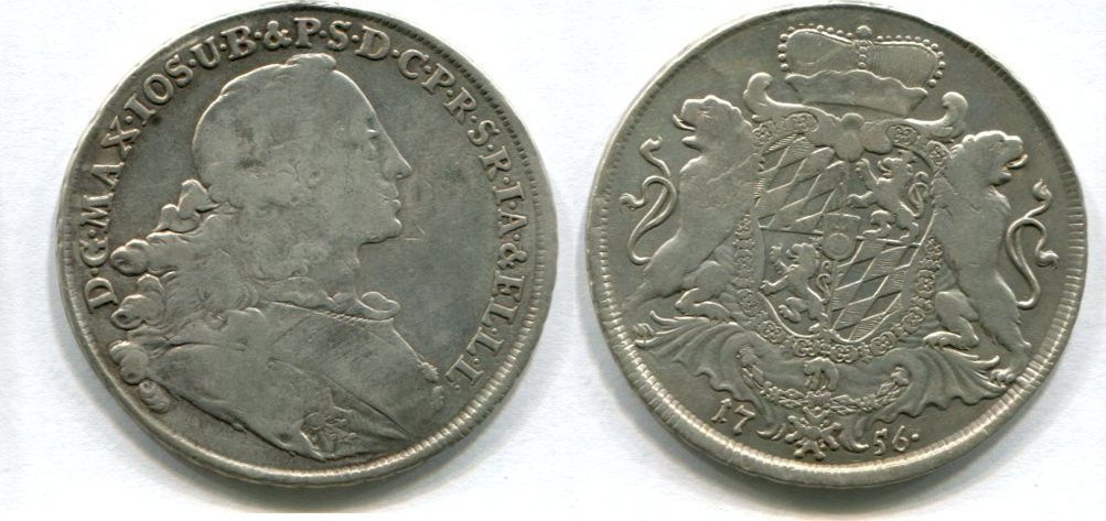 Bayern Taler 1756, Maximilian III Joseph 1745-177, VF | MA-Shops