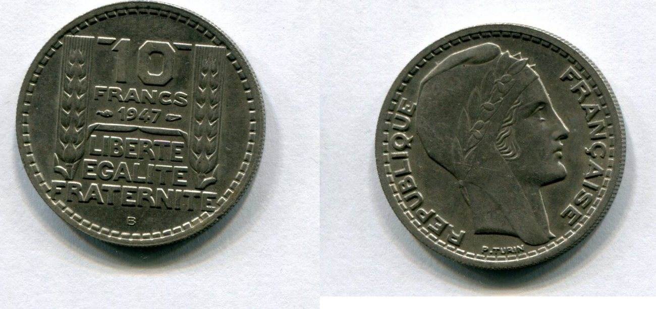 Frankreich 10 Francs 1947 ~ 4. Republik ~ UNC | MA-Shops