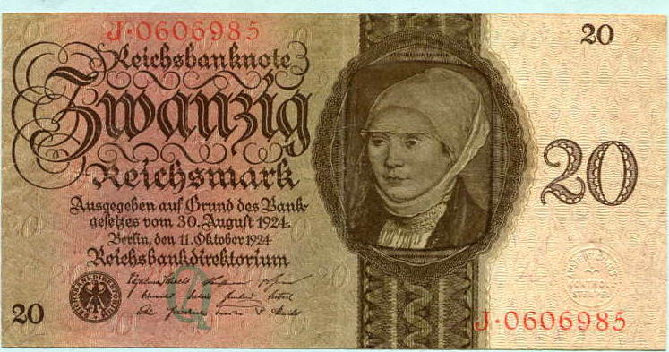 Deutsches Reich, 20 Mark 1924 VF-EF | MA-Shops