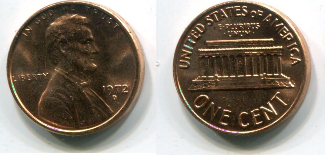 USA 1 Cent 1972 D ~ Lincoln ~ unc | MA-Shops
