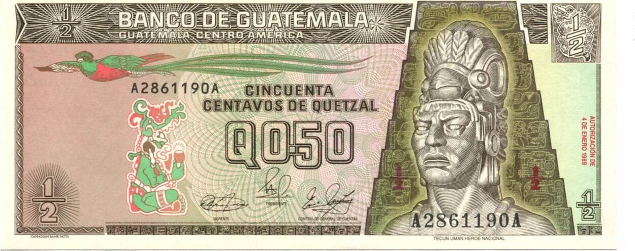 Guatemala, 1/2 Quetzal 1989 I | MA-Shops