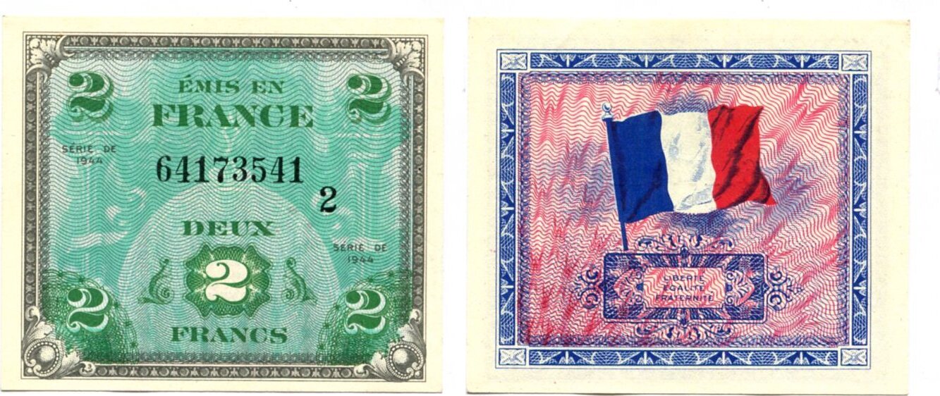 Frankreich, 2 Francs 1944 Allierte Besetzung, unc / I | MA-Shops