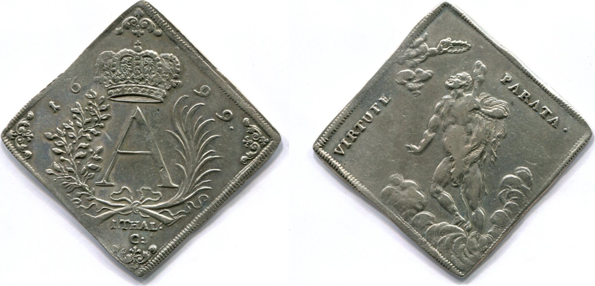Sachsen, Taler-Klippe 1699 Friedrich August I.1694-1733, VF+ | MA-Shops