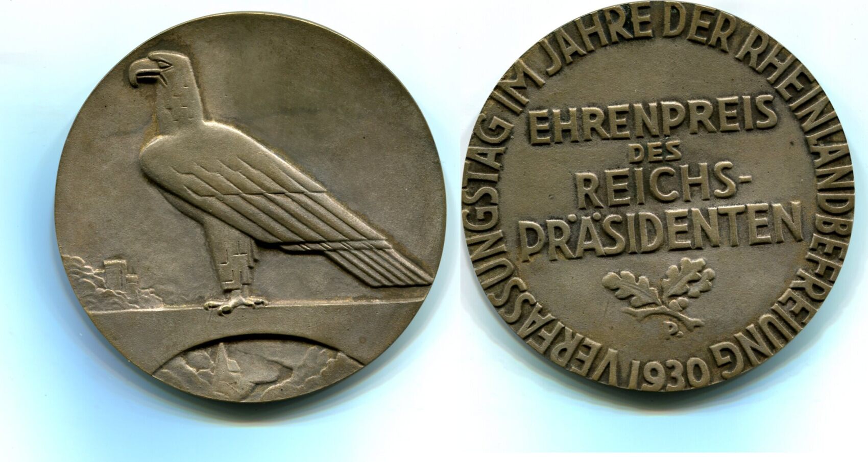 Weimarer Republik, Br. Medaille vers. 1930 Ehrenpreis des ...