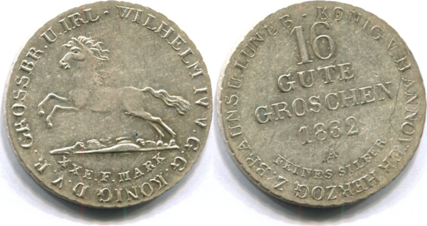 Hannover, 16 Gute Groschen 1832 Wilhelm IV.1830-1837, EF | MA-Shops