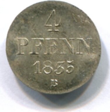 Hannover, 4 Pfennig 1835B Wilhelm IV.1830-1837, EF | MA-Shops