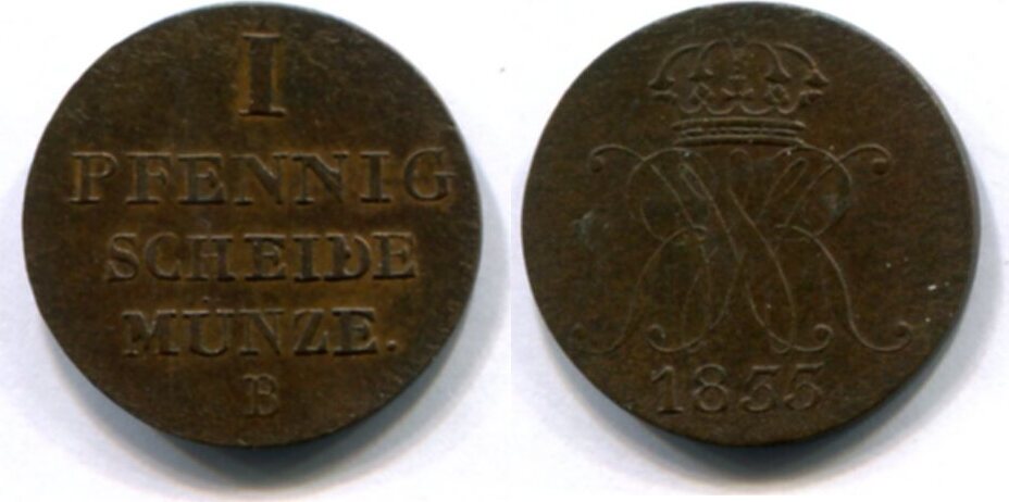 Hannover, 1 Pfennig 1833B Wilhelm IV.1830-1837, VF / EF | MA-Shops