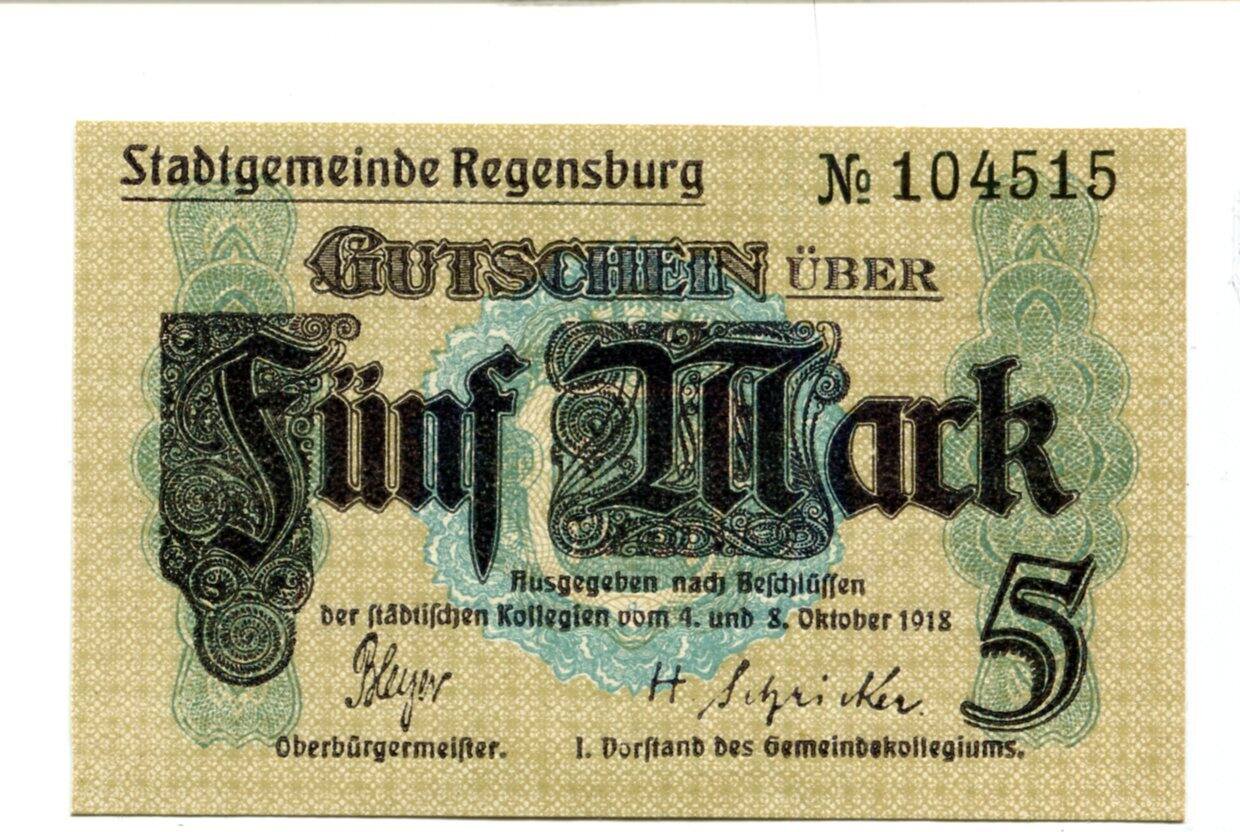 Bayern 5 Mk. 4/8.10.1918-1.2.1919 Regensburg, I / AU-55 | MA-Shops