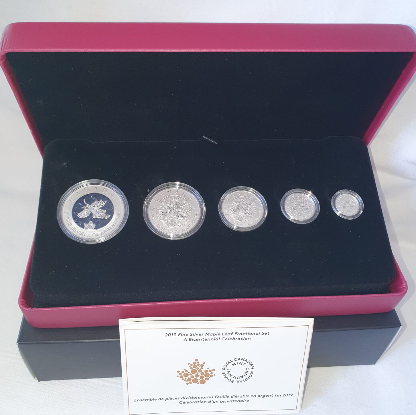 Kanada, 15 Dollars Fractional Set 2019 Maple Leaf Fractional Set, Proof ...