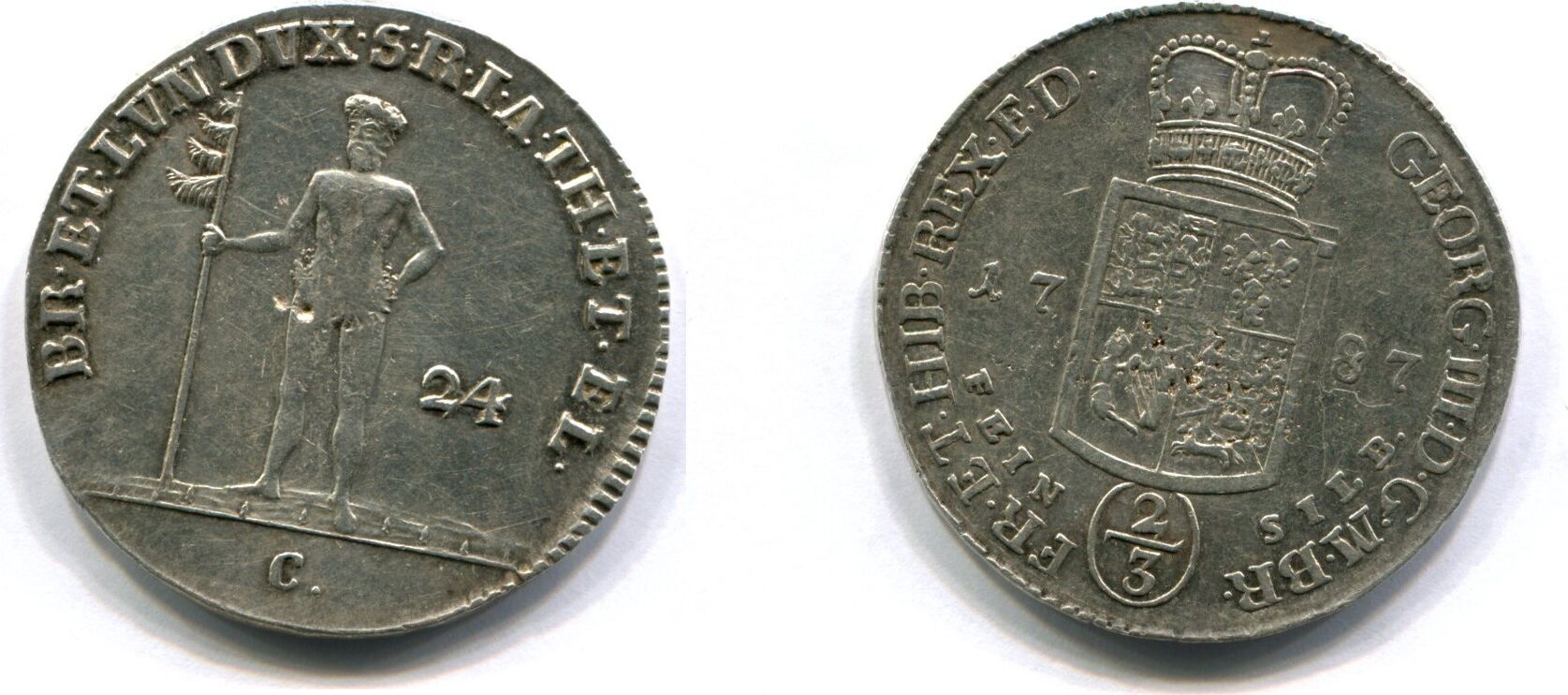 Braunschweig-Calenberg-Hannover, 2/3 Taler 1787c Georg III.1760-1820 ...